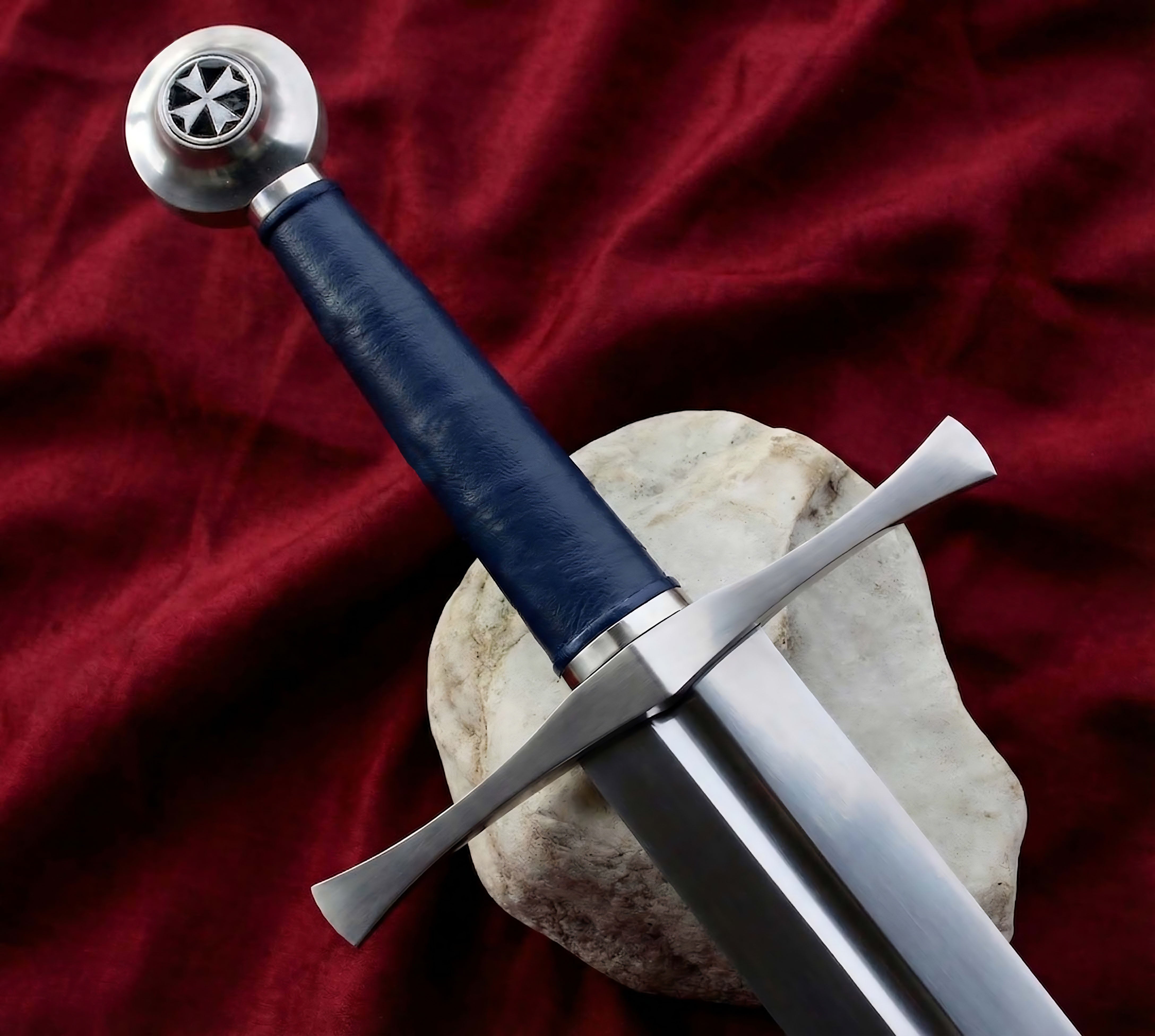 Handmade Templar Medieval Cross Sword Replica with Scabbard – Ragnar ...