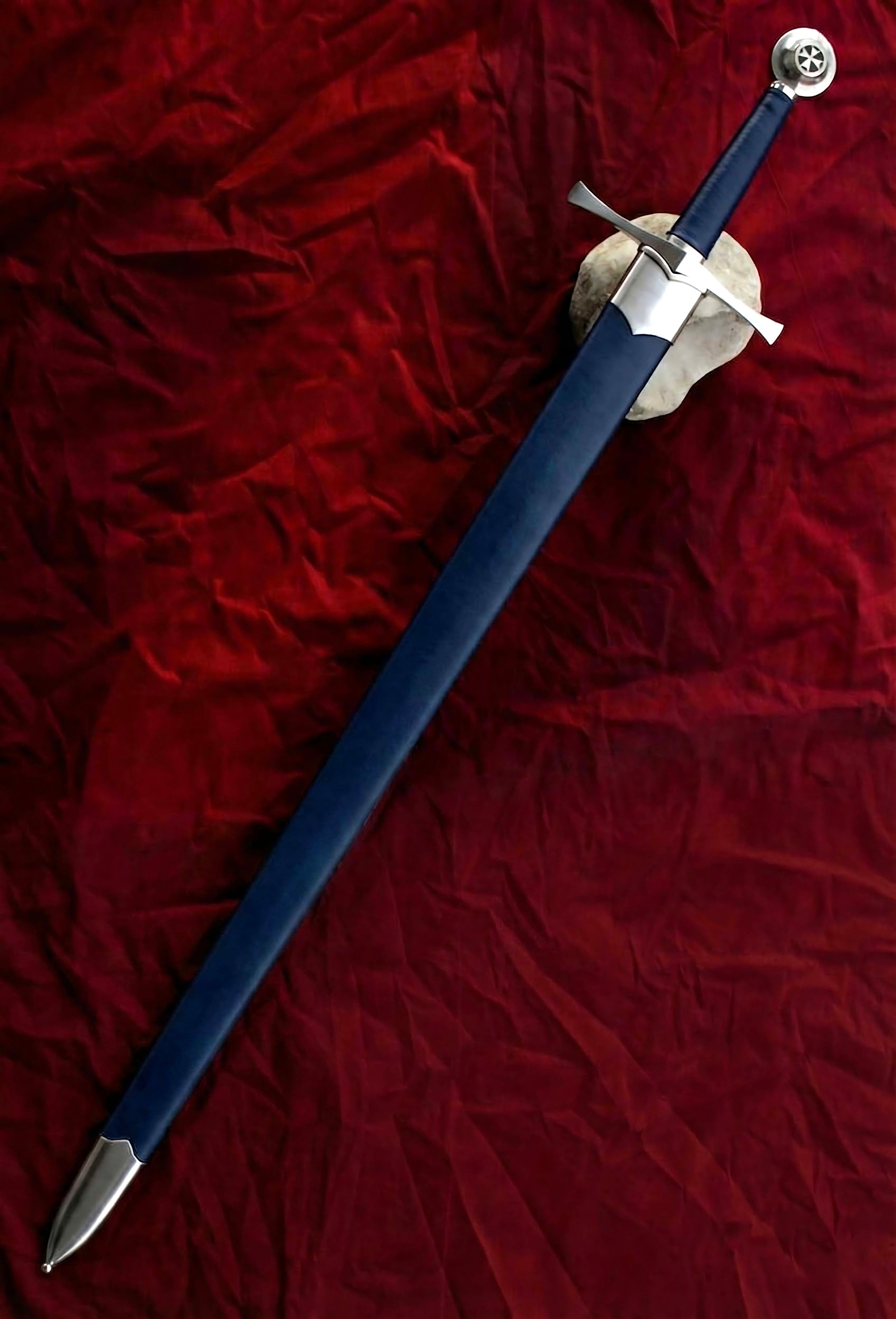 Handmade Templar Medieval Cross Sword Replica with Scabbard – Ragnar ...