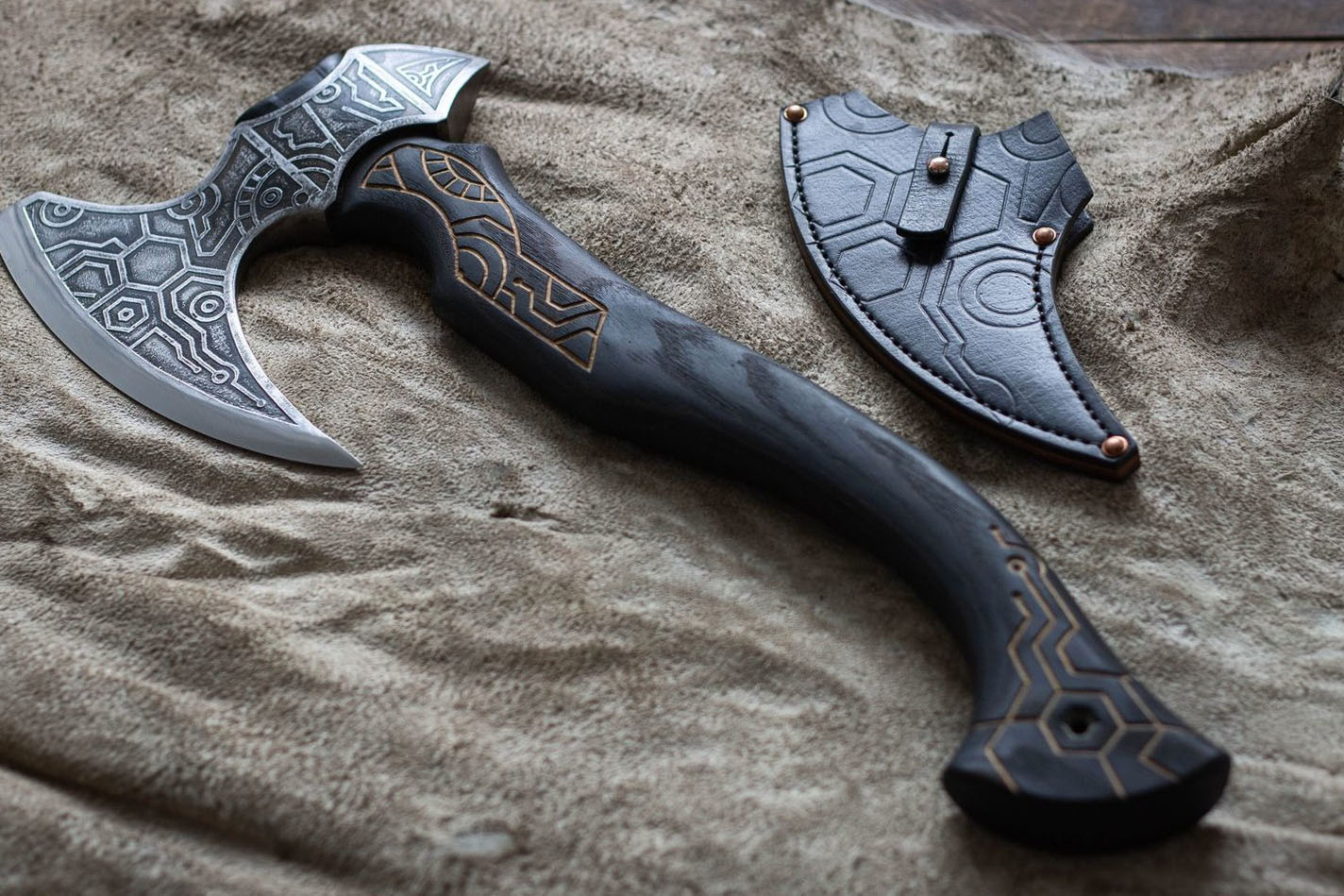 Premium Style Scandinavian Style Axe, Viking Axe, Hand-Forged Axe ...