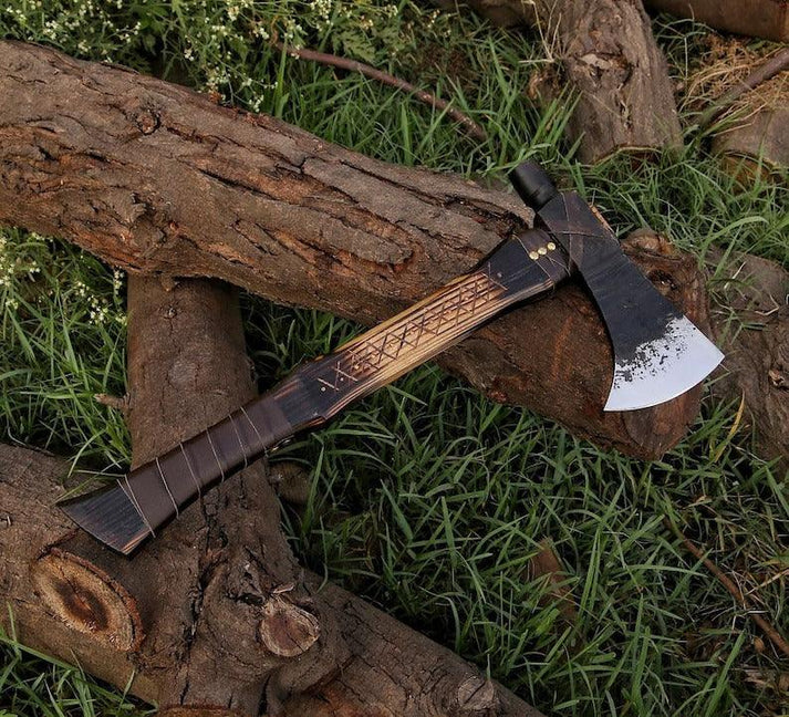 Pair of Forged Handmade Viking Axes, Viking Runes Symbols Axe, Father's ...